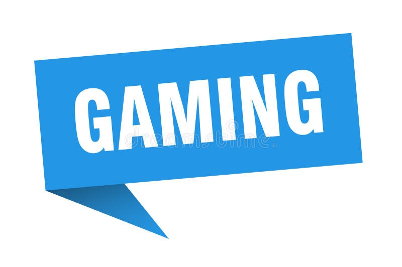 Gaming Banner. Gaming Speech Bubble Stock Vector - Illustration of ...