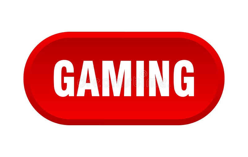 Gaming Button. Sticker. Banner. Rounded Glass Sign Stock Vector ...