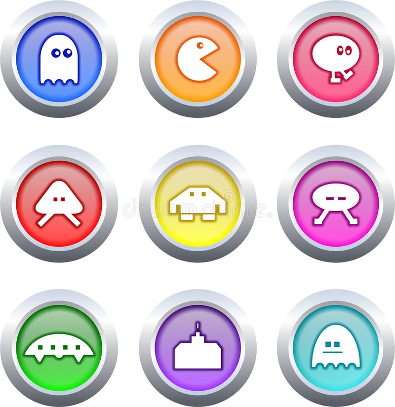 Gaming buttons stock illustration. Illustration of objects - 3862165