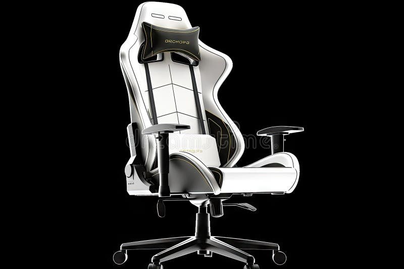 Gaming Chair, White Chair Isolated Transparent Background Room Space ...