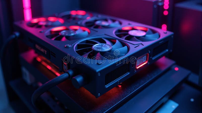 Gaming Computer Graphics Card Cooling System Stock Illustration ...