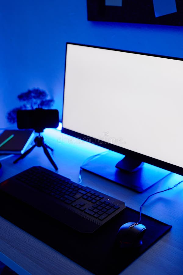 Gaming Computer Mockup stock photo. Image of modern - 249826176