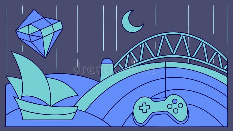 Gaming Console, Abstract Urban Landscape, Vector Art, Vector Design ...