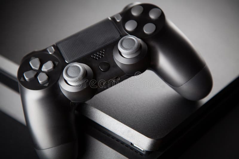 Gaming Console and Controller Stock Photo - Image of station, console ...