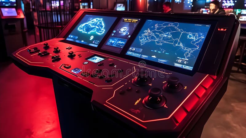 Futuristic Control Panel stock illustration. Illustration of modern - 375095286