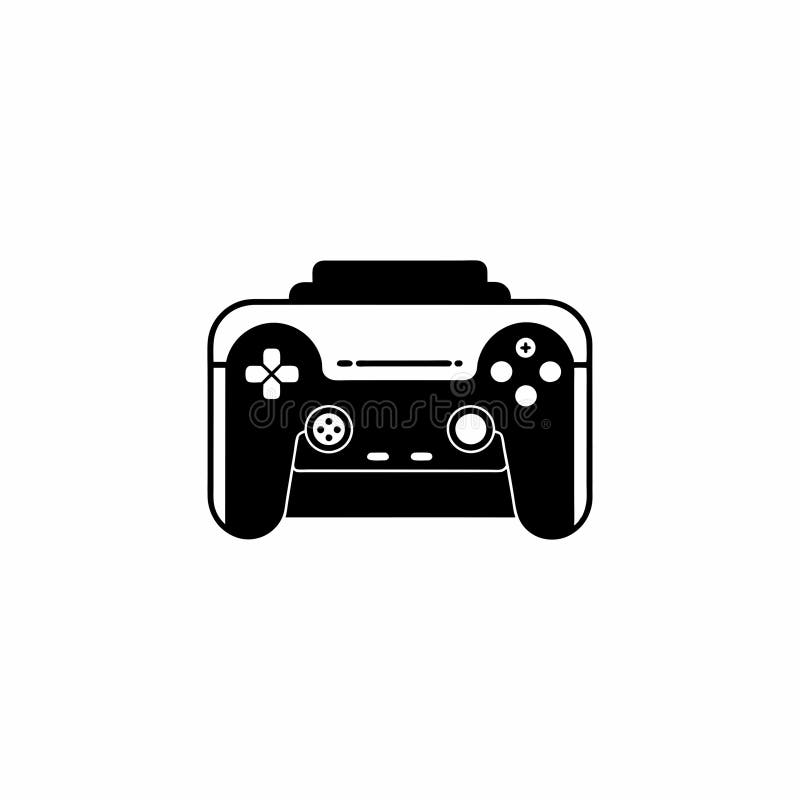 Gaming console silhouette stock vector. Illustration of doodle - 347147636