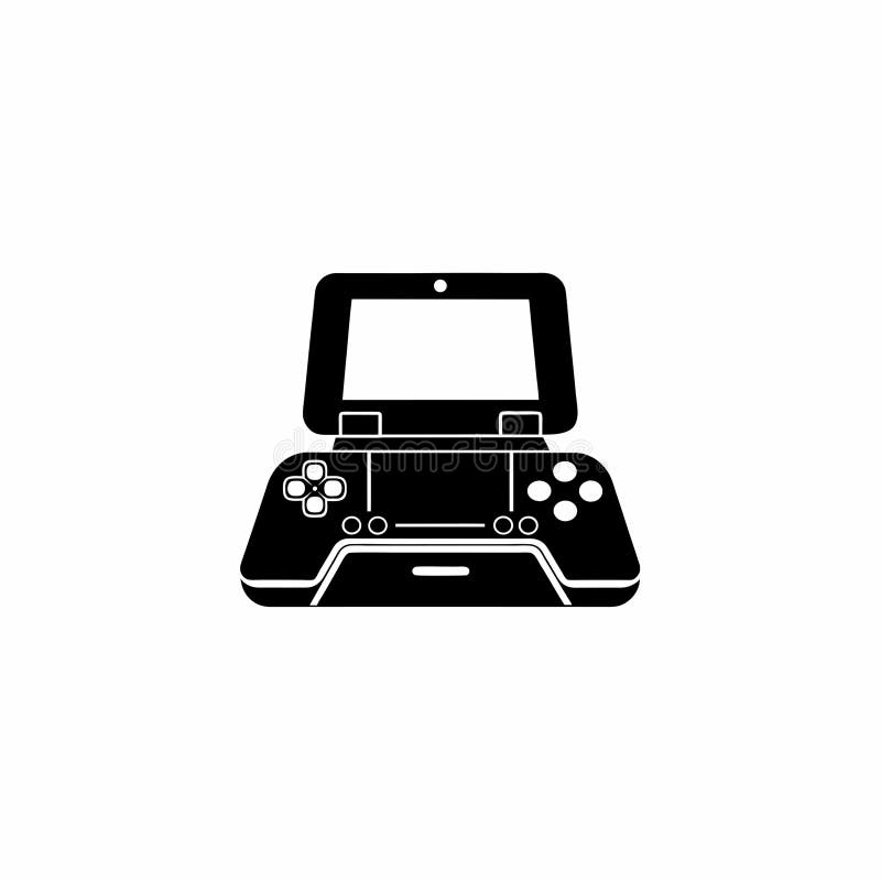 Gaming console silhouette stock vector. Illustration of graphic - 347147644