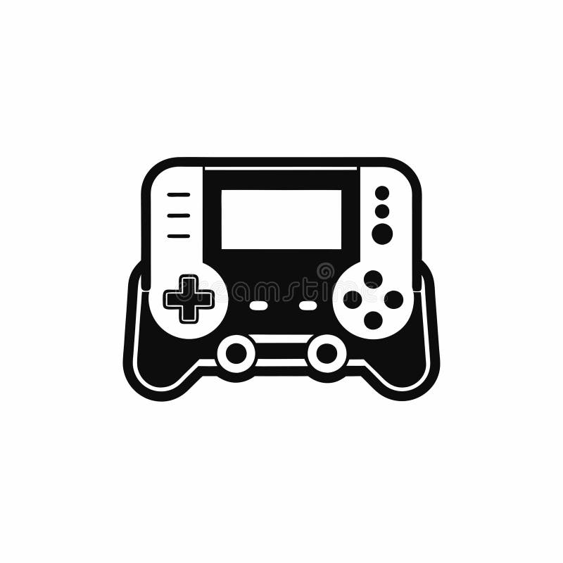 Gaming console silhouette stock vector. Illustration of buttons - 347147648