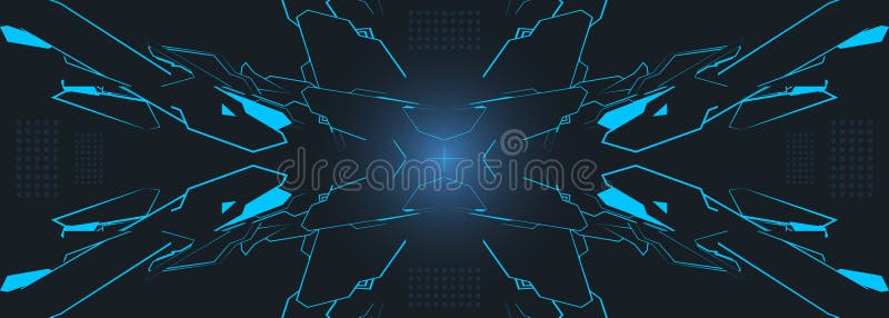Gaming Control Interface Screen. Dark Blue Vector Futuristic HUD ...