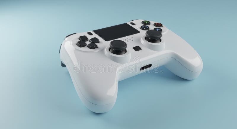 Gaming Controller on Blue Background Offers a Clean Modern Gaming ...