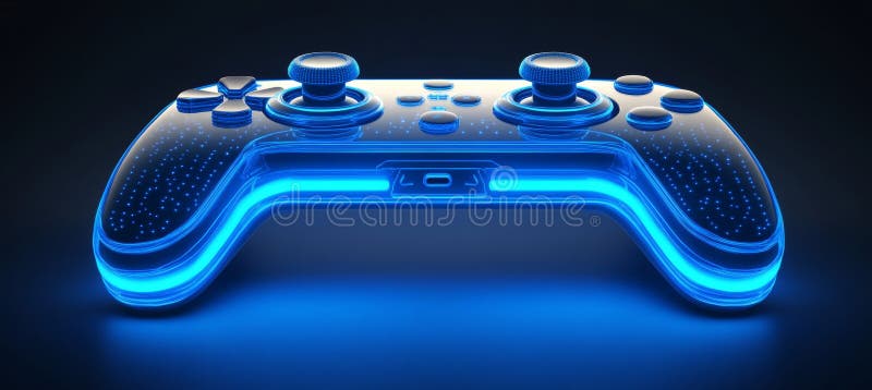 Gaming Controller, Blue Glowing, Technology, Abstract Design ...