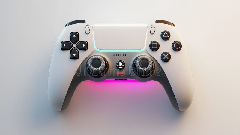 Gaming Controller with Colorful Buttons Stock Illustration ...