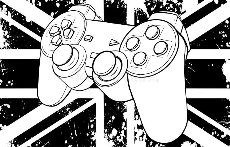 Gaming Controller with England Flag Vector Illustration Stock Vector ...