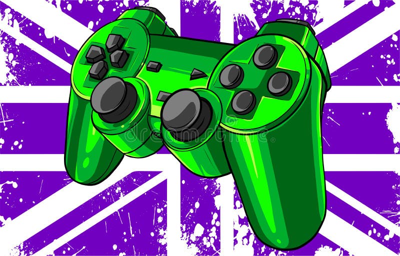Gaming Controller with England Flag Vector Illustration Stock Vector ...