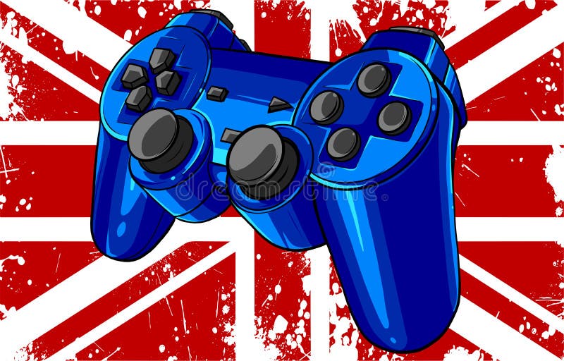 Gaming Controller with England Flag Vector Illustration Stock Vector ...