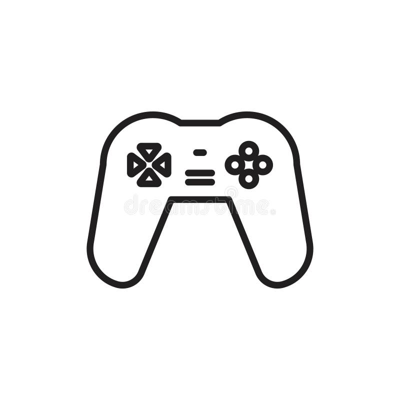 Gaming Controller Icon Simple Thin Outline Stock Illustration ...