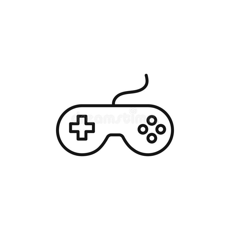 Gaming Controller Icon Thin Line Art Isolated Stock Vector ...