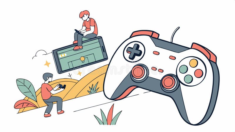 Gaming Controller and Icons, Video Game Tech, Entertainment Vector ...