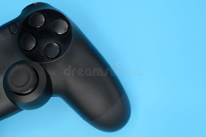 Gaming Controller Isolated On Blue Background. Stock Image - Image of ...