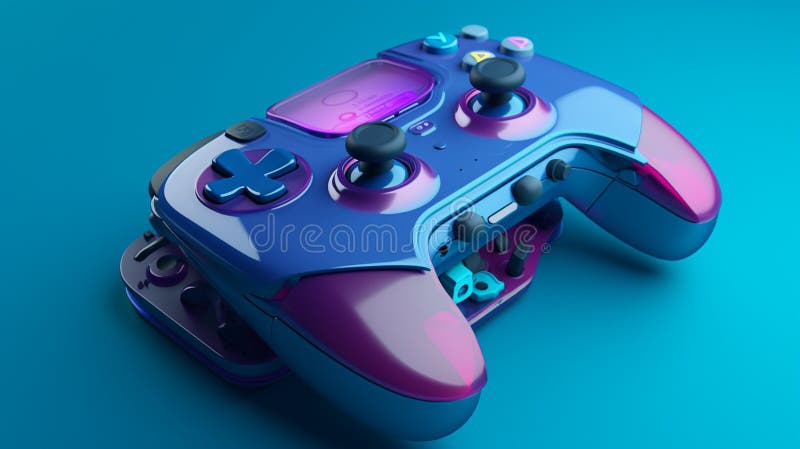 Gaming Controller in Trending Color Palette with Generative AI Stock ...