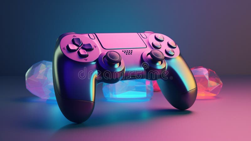 Gaming Controller in Trending Color Palette with Generative AI Stock ...