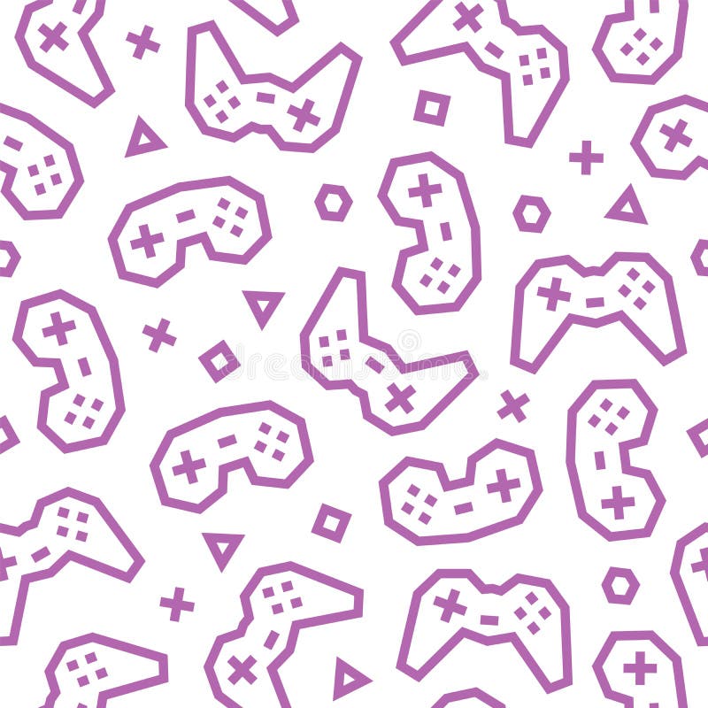 Gaming Controllers Seamless Pattern. 4 Variations. Stock Vector ...