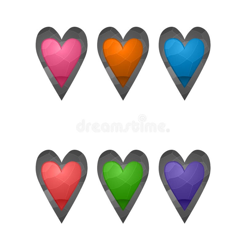 Gaming Elements Isolated on White Background. Design for Computer Game ...