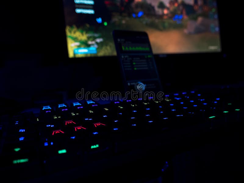 WASD Gaming Keyboard Rgb Lighting Many Colors with Game in Background ...