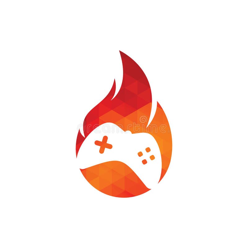 Gaming Fire Logo Icon Designs Vector. Stock Vector - Illustration of ...