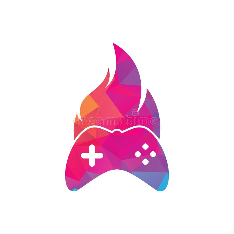 Gaming Fire Logo Icon Designs Vector. Stock Vector - Illustration of ...
