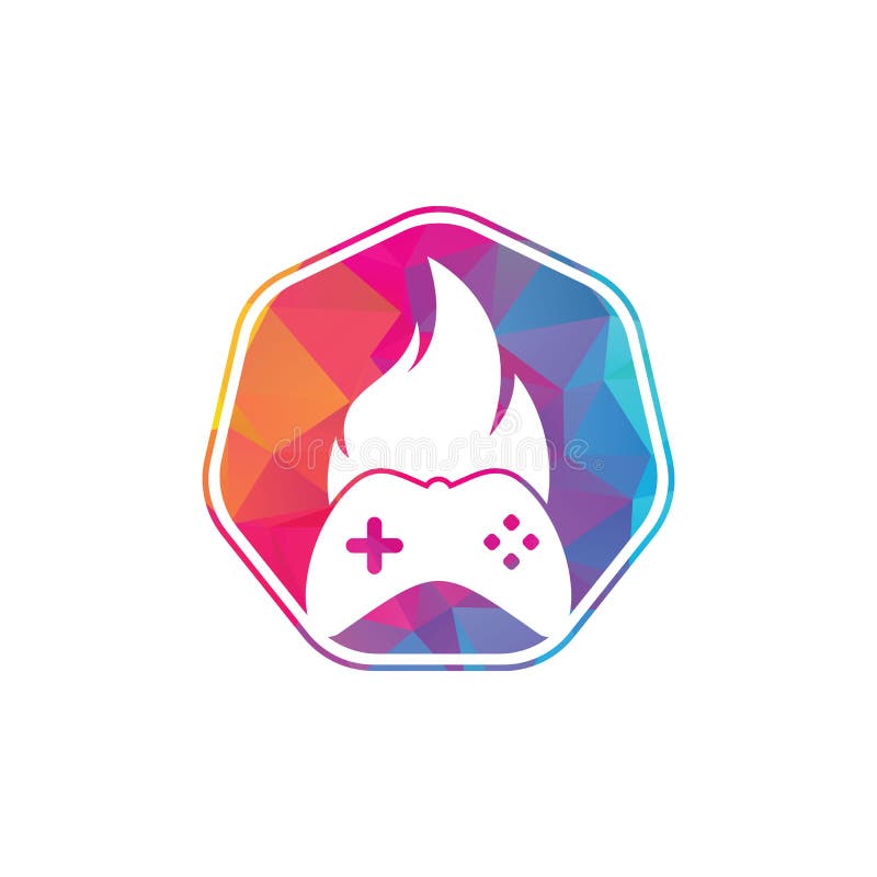 Gaming Fire Logo Icon Designs Vector. Stock Vector - Illustration of ...