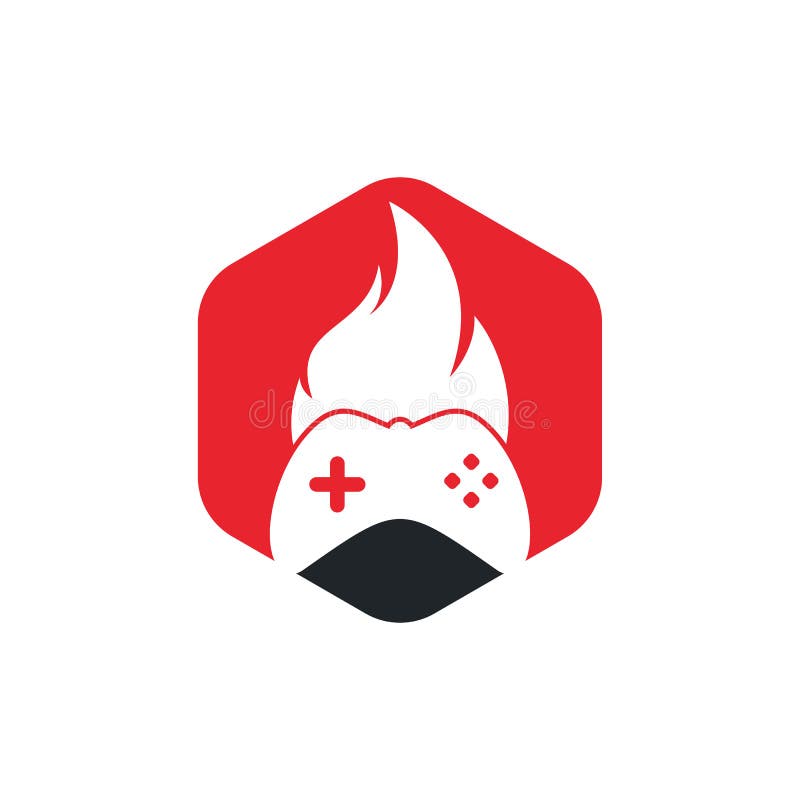 Gaming Fire Logo Icon Designs Vector. Stock Vector - Illustration of ...
