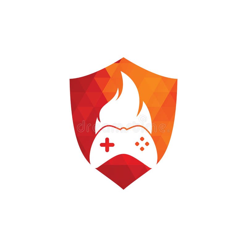 Gaming Fire Logo Icon Designs Vector. Stock Vector - Illustration of ...