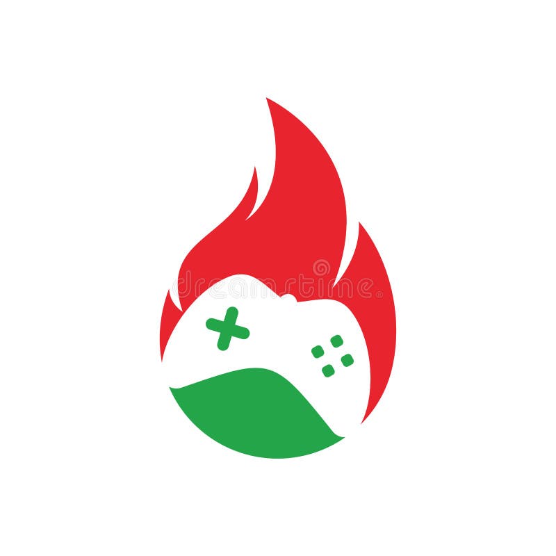 Gaming Fire Logo Icon Designs Vector. Stock Vector - Illustration of ...