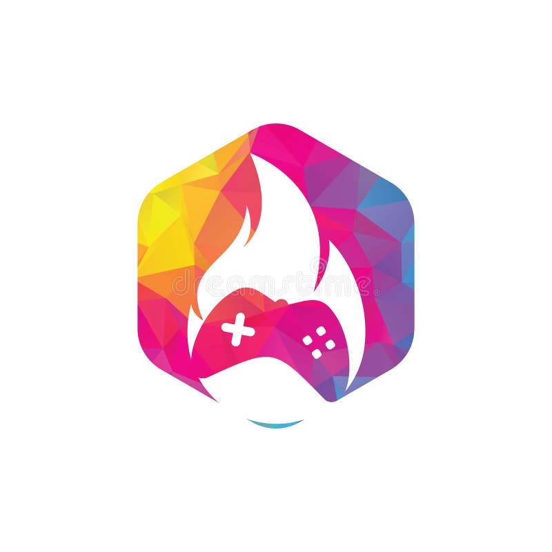 Gaming Fire Logo Icon Designs Vector. Stock Vector - Illustration of ...