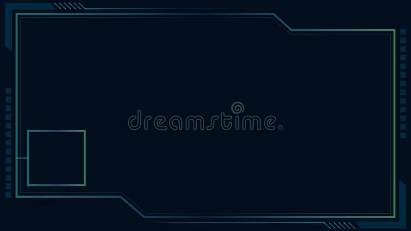 Gaming Frame Background for Live Streaming Blue Color Stock Vector ...