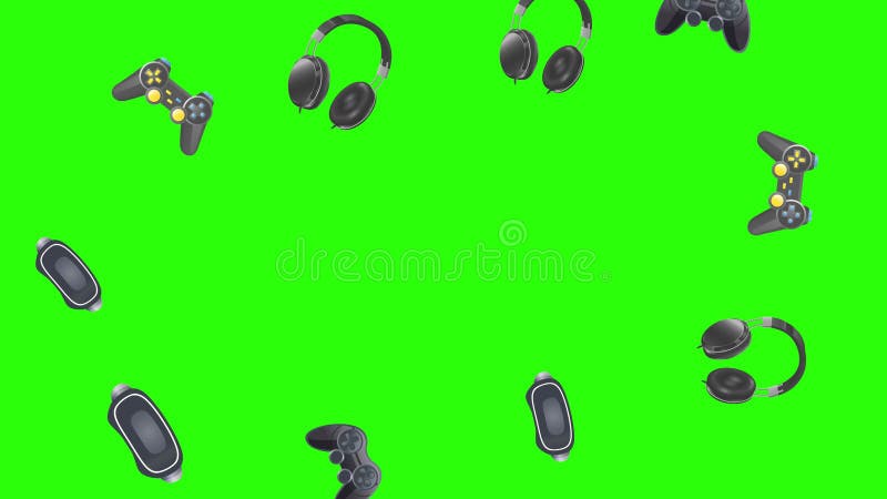Gaming Gadgets Animation, Chroma Key Graphic Source Elements Stock ...