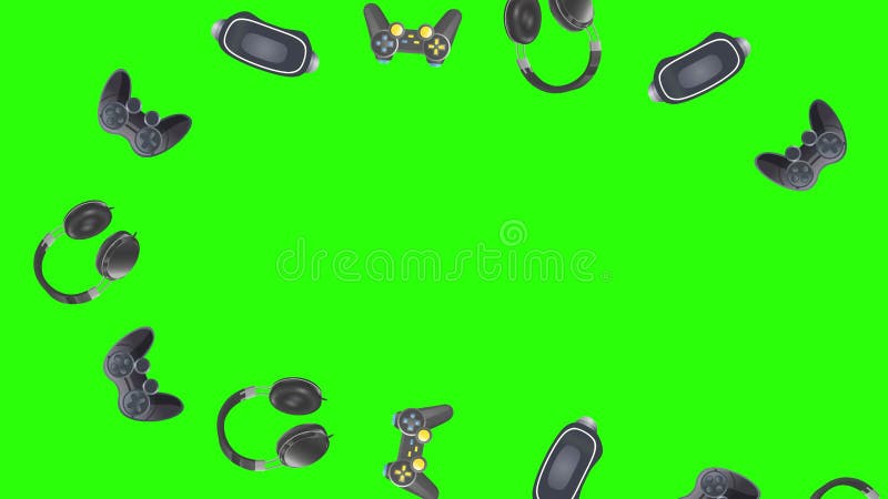 Gaming Gadgets Animation, Chroma Key Graphic Source Elements Stock ...