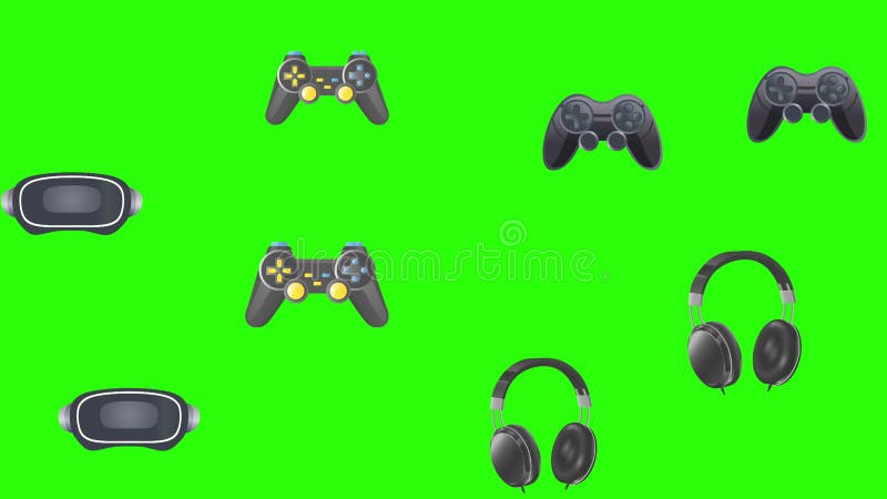 Video: Gaming gadgets animation, chroma key graphic source elements ...