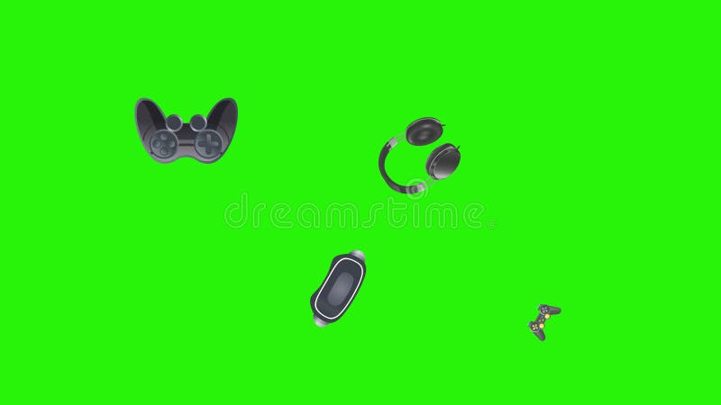 Gaming Gadgets Animation, Chroma Key Graphic Source Elements Stock ...