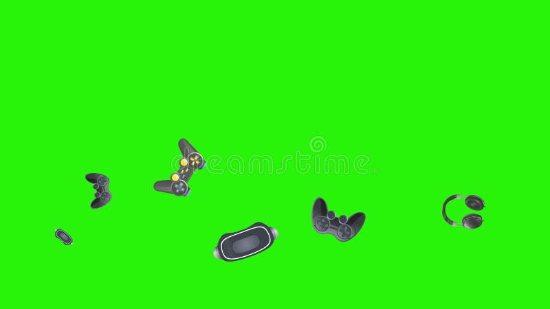 Gaming Gadgets Animation, Chroma Key Graphic Source Elements Stock ...