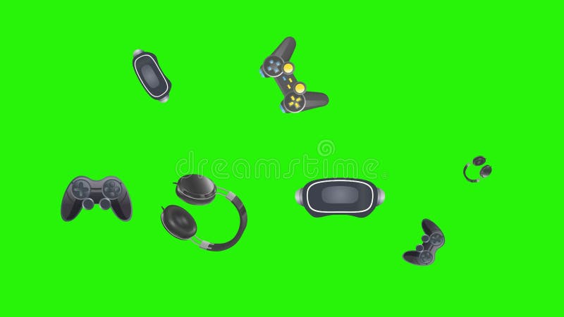 Gaming Gadgets Animation, Chroma Key Graphic Source Elements Stock ...