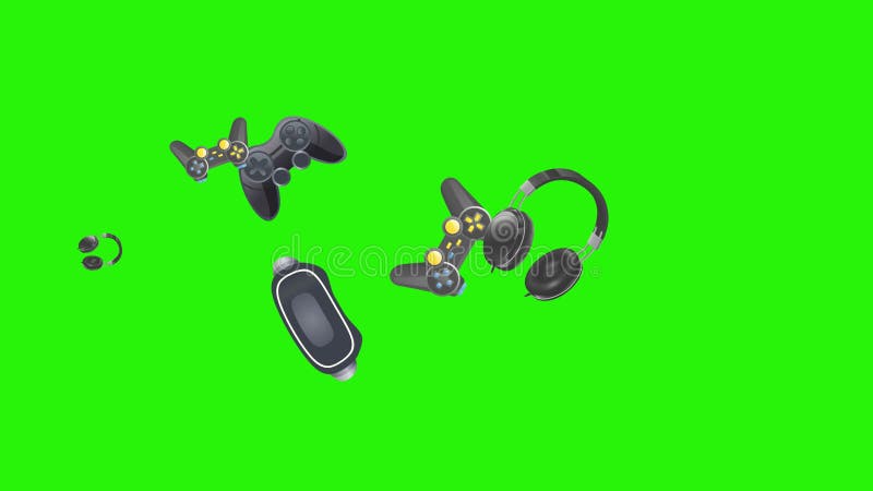 Gaming Gadgets Animation, Chroma Key Graphic Source Elements Stock ...