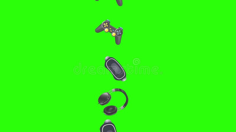Gaming Gadgets Animation, Chroma Key Graphic Source Elements Stock ...