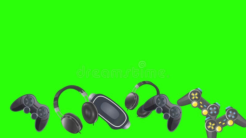 Gaming Gadgets Animation, Chroma Key Graphic Source Elements Stock ...