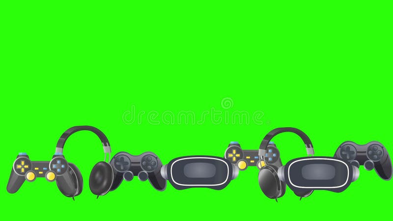 Gaming Gadgets Animation, Chroma Key Graphic Source Elements Stock ...