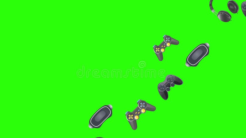 Gaming Gadgets Animation, Chroma Key Graphic Source Elements Stock ...