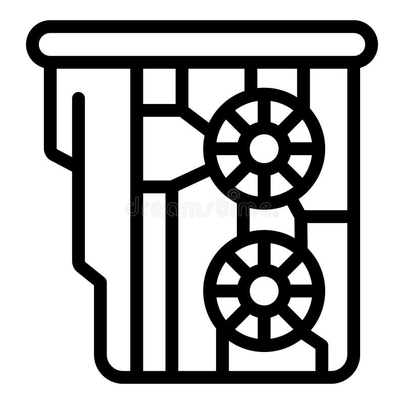 Gaming Graphic Card Icon Outline Vector. Computer Technology Stock ...