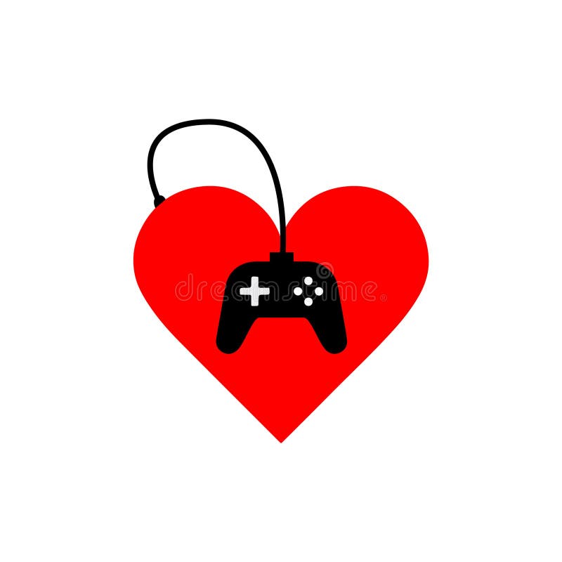 Gaming heart icon stock illustration. Illustration of nose - 326896199