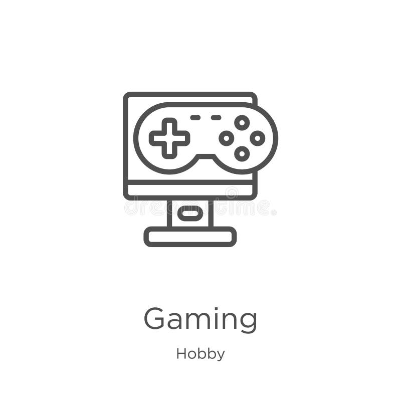 Gaming Icon Vector from Hobby Collection. Thin Line Gaming Outline Icon ...